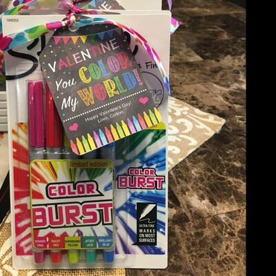 EDITABLE Crayon Valentine's Day Gift Tags, Friend Classroom, You Color ...