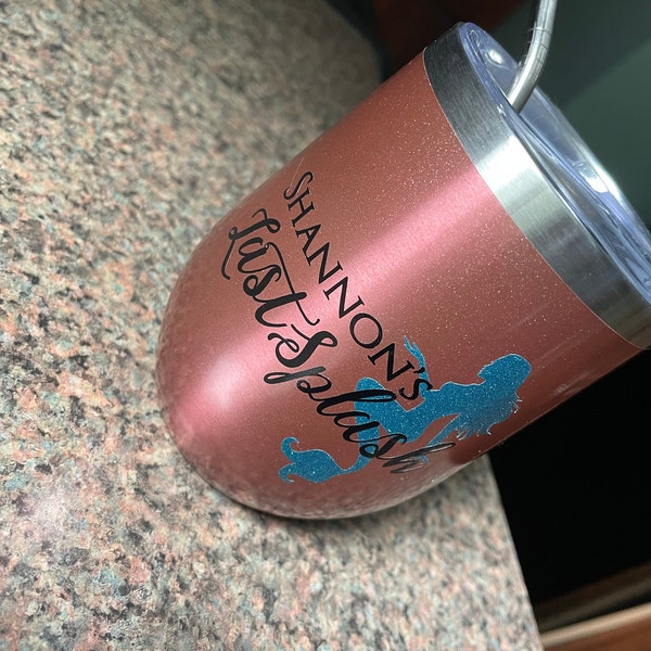 Last Splash - Mermaid Bachelorette Weekend Party Wine Glass or Plastic ...