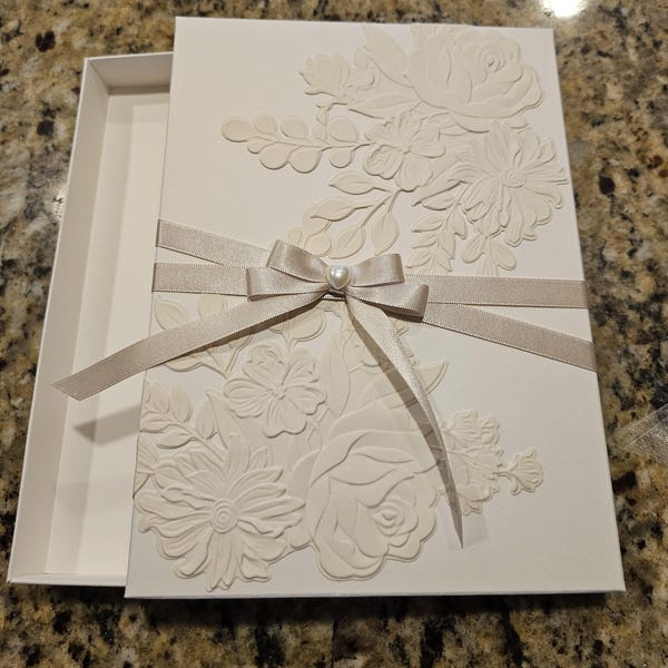 Luxury Handmade Personalized Boxed Wedding Card, Congratulations for ...