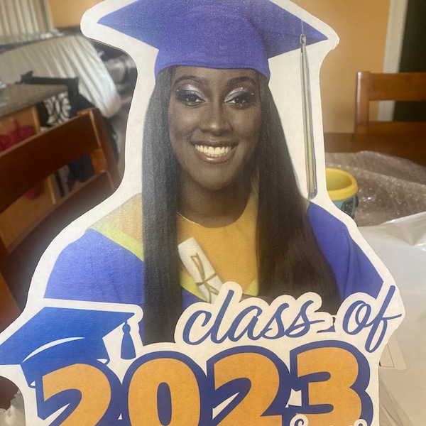 Custom Grad Fans, Graduation Fans, Head on a Stick, Custom Face Fans ...