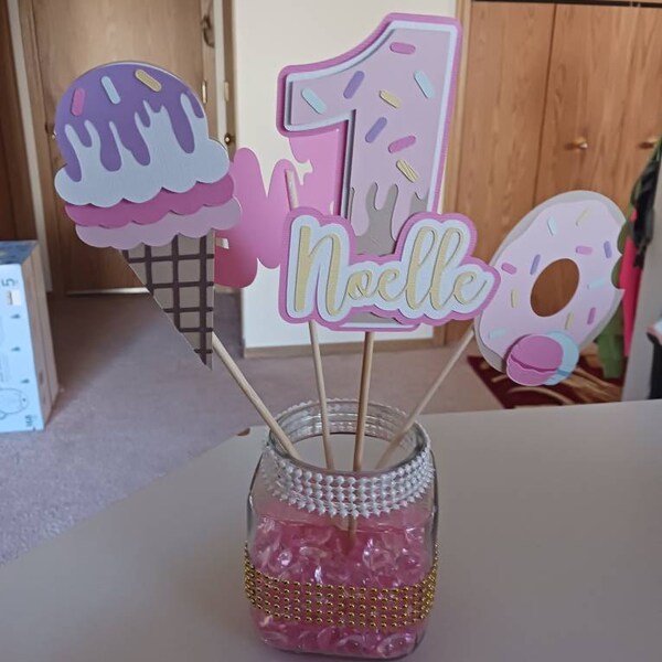 Sweet One, Two Sweet Centerpiece Sticks | Personalized Sweet One, Two ...
