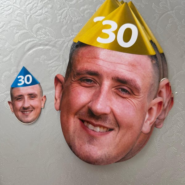 Personalised Photo Face Cutout Faces Cupcake Toppers Custom Cake Topper ...
