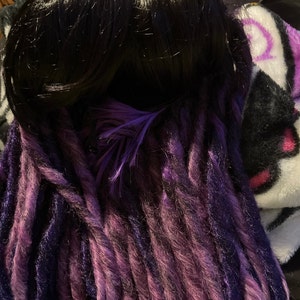 Purple Wool Dreadlocks Dreads Extensions Violet Dreadlocks | Etsy
