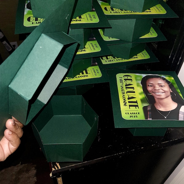 Graduation Hat Favor Box SVG, Graduation Hat Box SVG, Graduation Hat ...