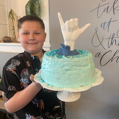 Shaka Hand Desk/shelf Decor Shaka Sign Real Hand Size Custom Colors ...