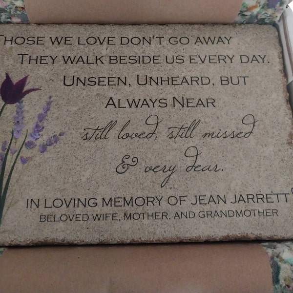 Simple and Beautiful 6x6 Concrete Memorial Stone. Personalized With ...