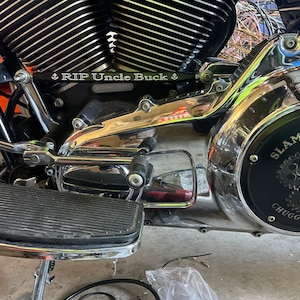 Harley Custom Engraved Shift Linkage Gloss Black, FLH, CNC Cut, Billet ...