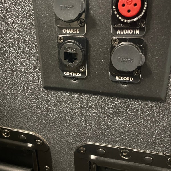 Custom Engraved Labels for Panel Connectors text Below Connectors - Etsy