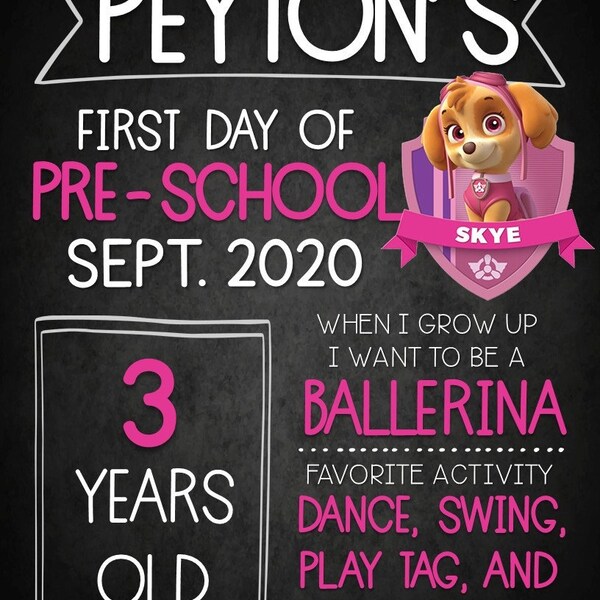 First Day of School Printable Signs | Back to School | Kids Digital ...