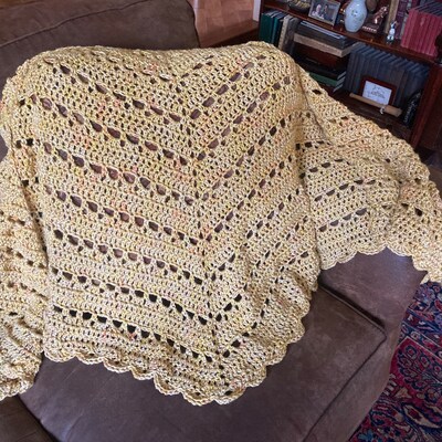 Crochet Pattern Stitch Chart Lacy Summer Shawl Easy Scallop Wrap Beginner Friendly Crochet Wrap ...