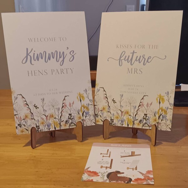 Wildflower Personalised Hen Party Sign | Welcome Hens Party Sign | Hen ...