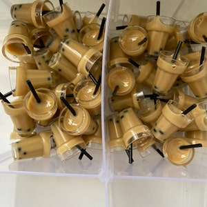 Boba Slime Charms Resin Cute Bubble Milk Tea Cup Miniature Kit DIY ...