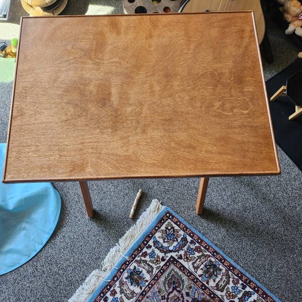 Custom TV Tray Holder - Solid Handcrafted Maple Wood With Wood Dowel ...