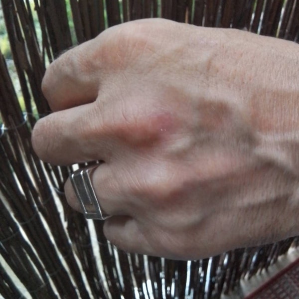 Modern 925 Sterling Silver Dome Ring, Chunky Statement Ring - Etsy