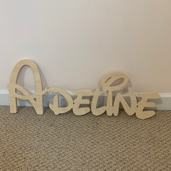 Disney Name - Wooden Name - Name Wall Hanging - Nursery Wall Hanging ...