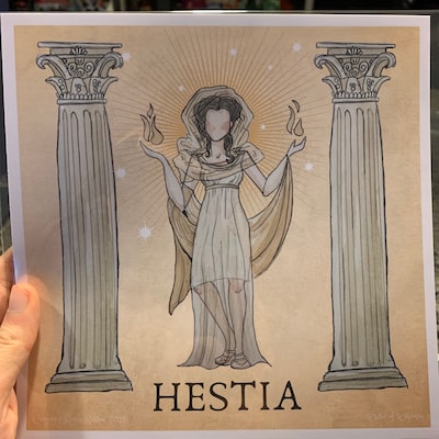 Hestia Icon Goddess & Deity Watercolor Illustration - Etsy