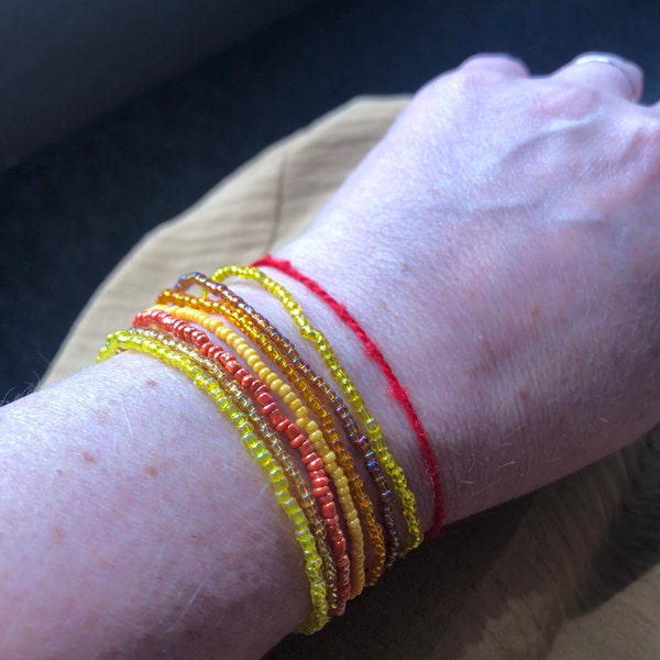 Turquoise 2-mm Glass Seed Bead Bracelets - Etsy