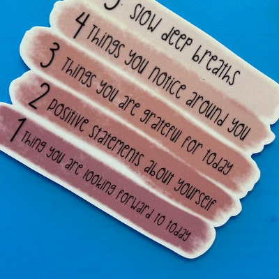 Mental Emotional Health Self-care Sticker/coping/grounding Skills ...