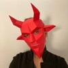 Devil 3D Papercraft Mask Template Low Poly Demon Paper Mask - Etsy UK