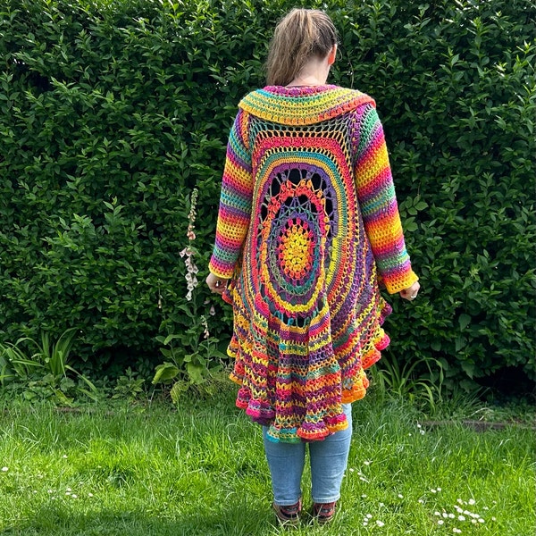 Crochet PATTERN: Lotus Duster / the ORIGINAL Bell Sleeve Lace Mandala ...