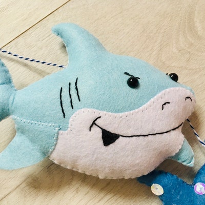 Felt Shark Pattern Sea Creatures Pattern Felt Mobile Ornament Easy ...