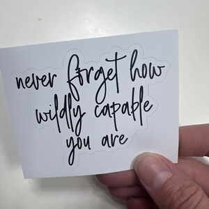 Never Forget Capable Stickers Motivational Stickers Funny | Etsy