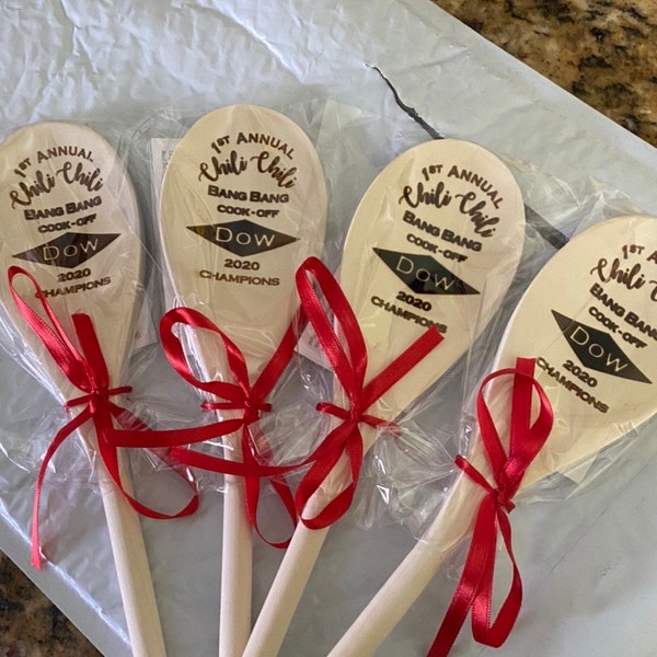 Chili Cook off Wooden Spoon, Chili Cook-off Awards, Chili Cookoff ...