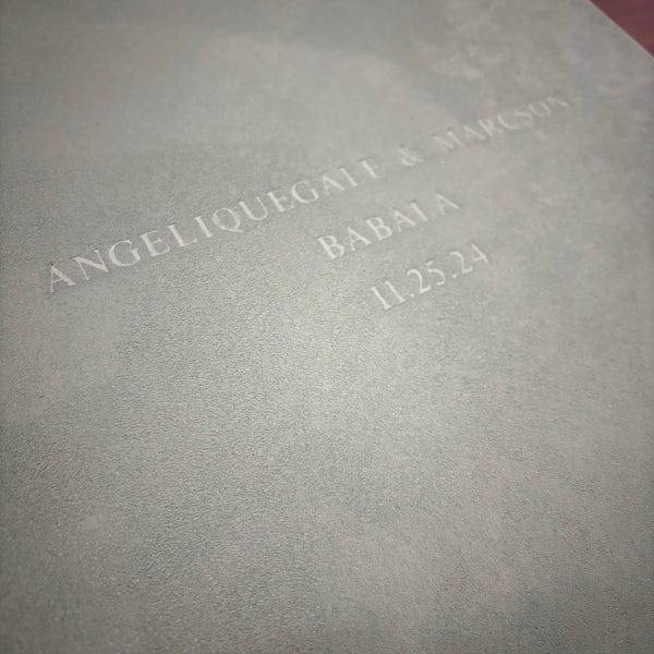 Linen Wedding Photo Album - Modern Wedding Gift, Anniversary Scrapbook ...