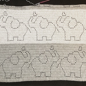 Filet Crochet Blanket Pattern Baby Blanket Crochet Pattern Filet ...