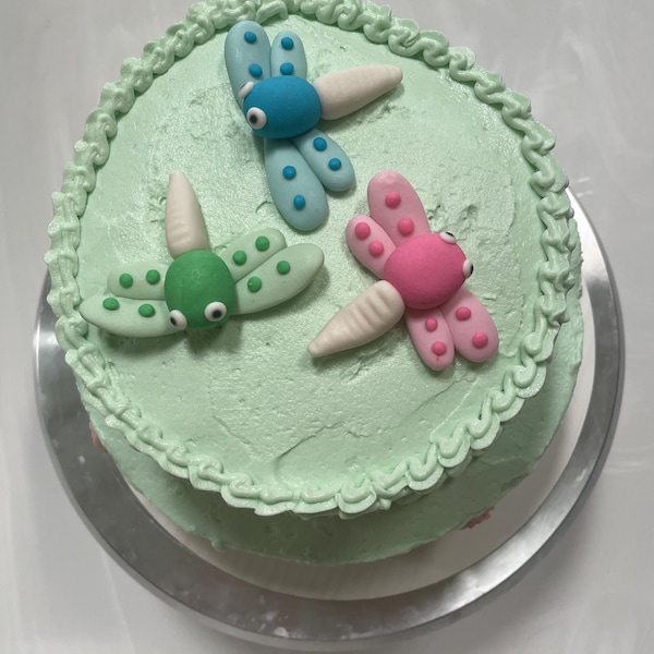 Fondant Bug Insect Theme Cake Topper Ladybug,dragonfly,bee,butterfly ...