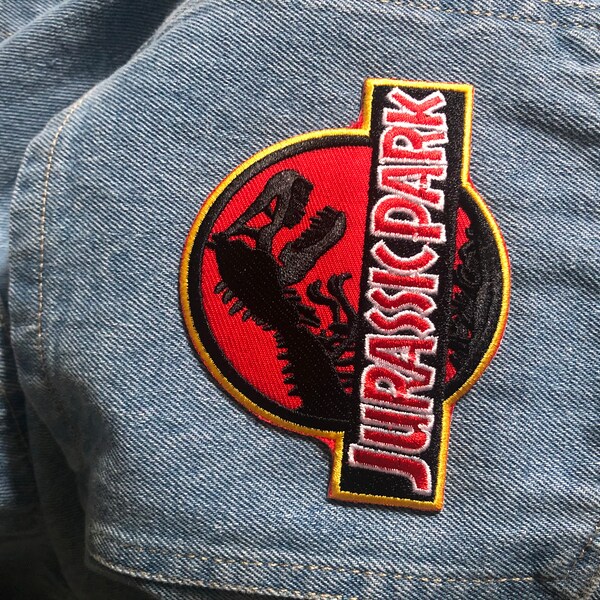 Jurassic Park Logo Inspired Embroidered Sew on Iron on Patch Badge ...