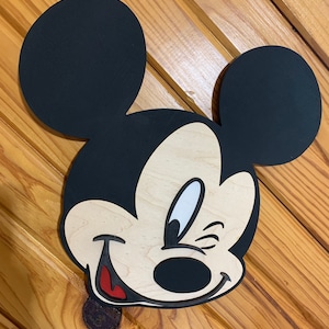 Mickey Mouse Winking Layered Cut File SVG - Etsy