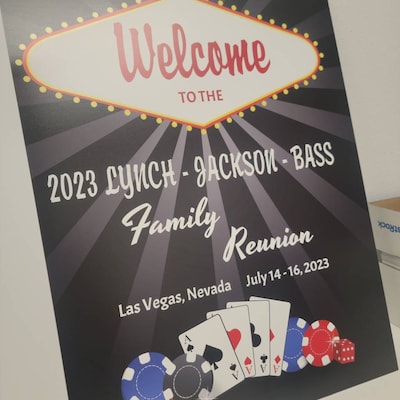 Birthday Las Vegas Editable Welcome Sign Any Age Party 16 X 20 Cards ...