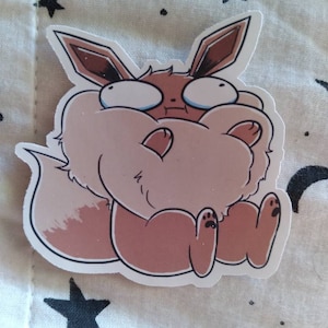 Pokemon Eevee Goofy Soft Enamel Pin | Etsy