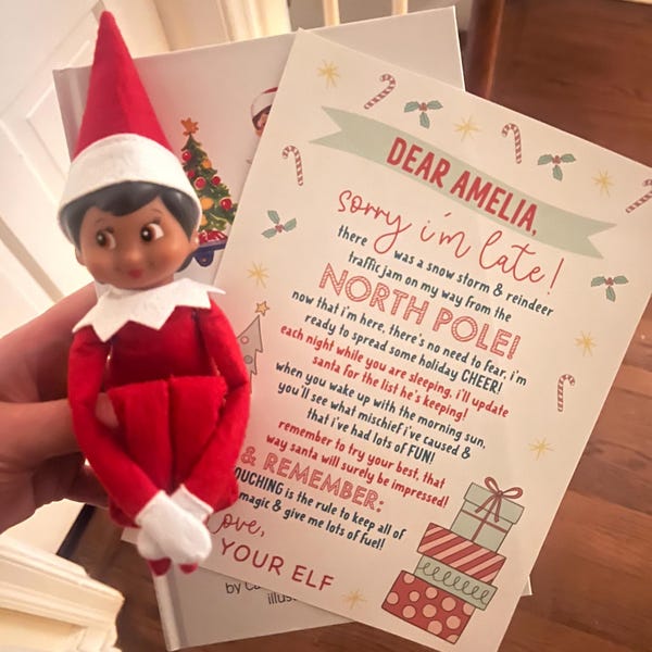 Sorry I'm Late! Elf Arrival Letter | Late Elf Letter Christmas | Elf is ...