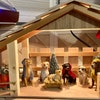 Handmade Wooden Christmas Nativity, Manger, Stable With Light. Rope ...