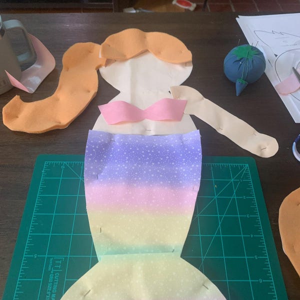 Coralie Mermaid and Caspian Merman Doll PDF Sewing Pattern, Doll ...