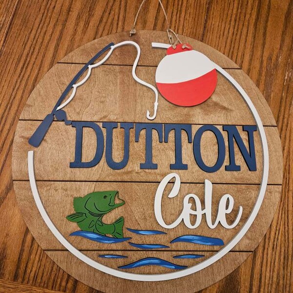 Fishing Baby Hospital Announcement, Fishing Baby Name Sign - Etsy