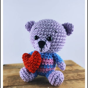 The Love Bear CROCHET PDF PATTERN english - Etsy
