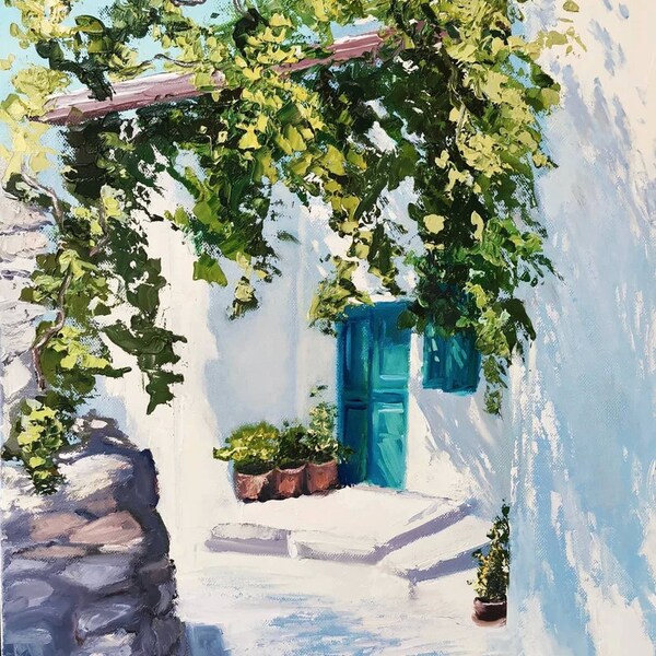 Old Town. Rethymno. Crete. Greece. Oil Painting. Original Art. 40x50 Sm ...