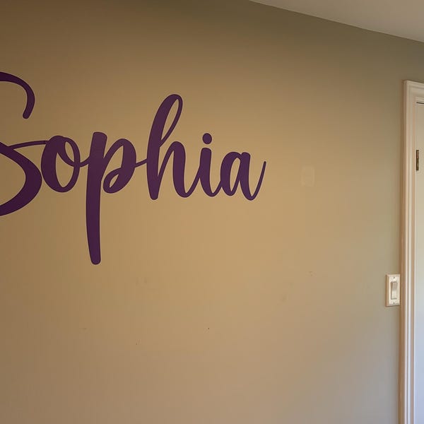 Girls Nursery Name Wall Decal - Personalized Girls Name Decal - Baby ...