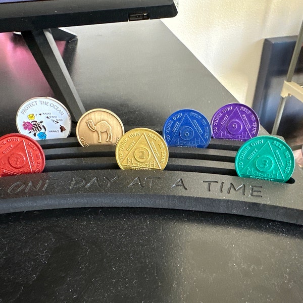 Sobriety Gift, Gift for Sponsor Sponsee, AA Chip Holder Tray, AA Coin ...