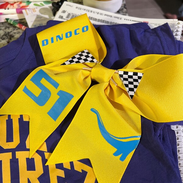 Disney Cars "lighting Mcqueen" Inspired Cheer Bow - Etsy