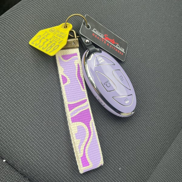 Swirl Spiral Custom Keychain Wristlet / Key Fob Keychain Lanyard Strap ...