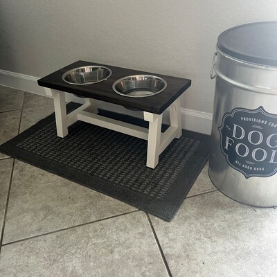 Dog Food Stand, Farmhouse Style, 3 Bowls - Etsy
