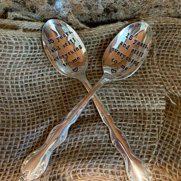 Vintage Silver Plated Custom Stamped Spoon, Stamped Vintage Teaspoon ...