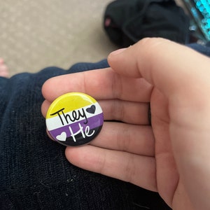 Gender Apathetic Pride Flag Pronoun Pin Back Button They/them - Etsy