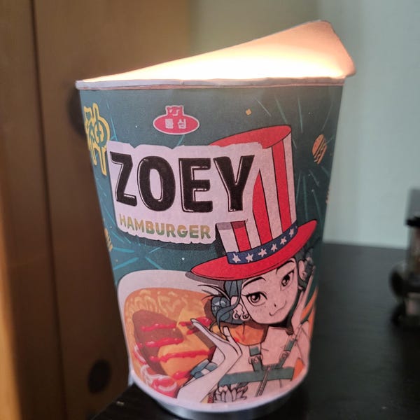 Zoey's Ramyeon, Cup Noodles Label, Kpop Demon Hunters, Printable ...