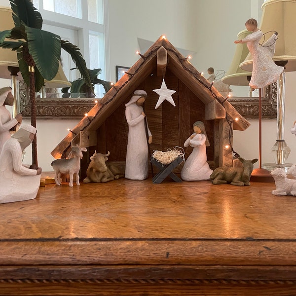 Angel Pedestal Stand, Raised Display Stand for Willow Tree Nativity ...