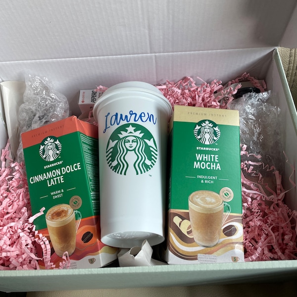 PERSONALISED STARBUCKS COFFEE Hamper, Kit, Gift Basket, Birthday ...